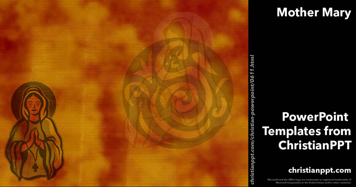 Mother Mary 07 - Christian PowerPoint Templates