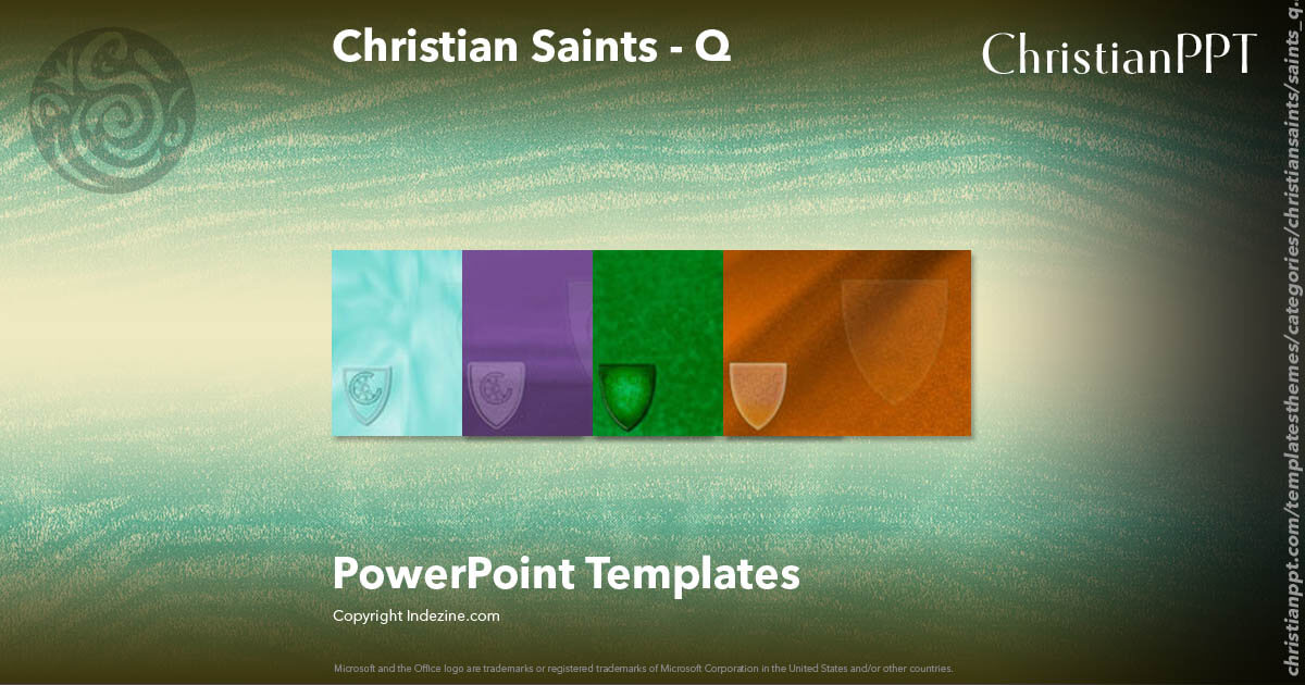 Christian Saints - Q PowerPoint Templates