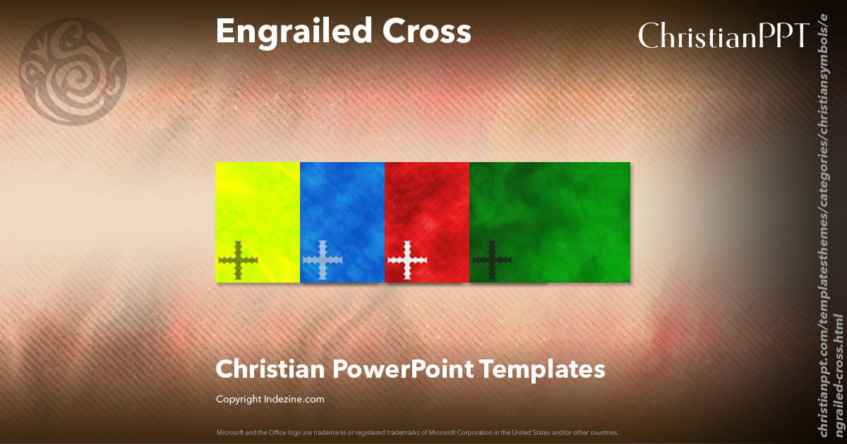 Engrailed Cross Christian PowerPoint Templates