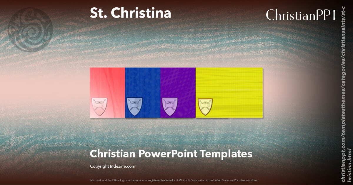 St. Christina Christian PowerPoint Templates