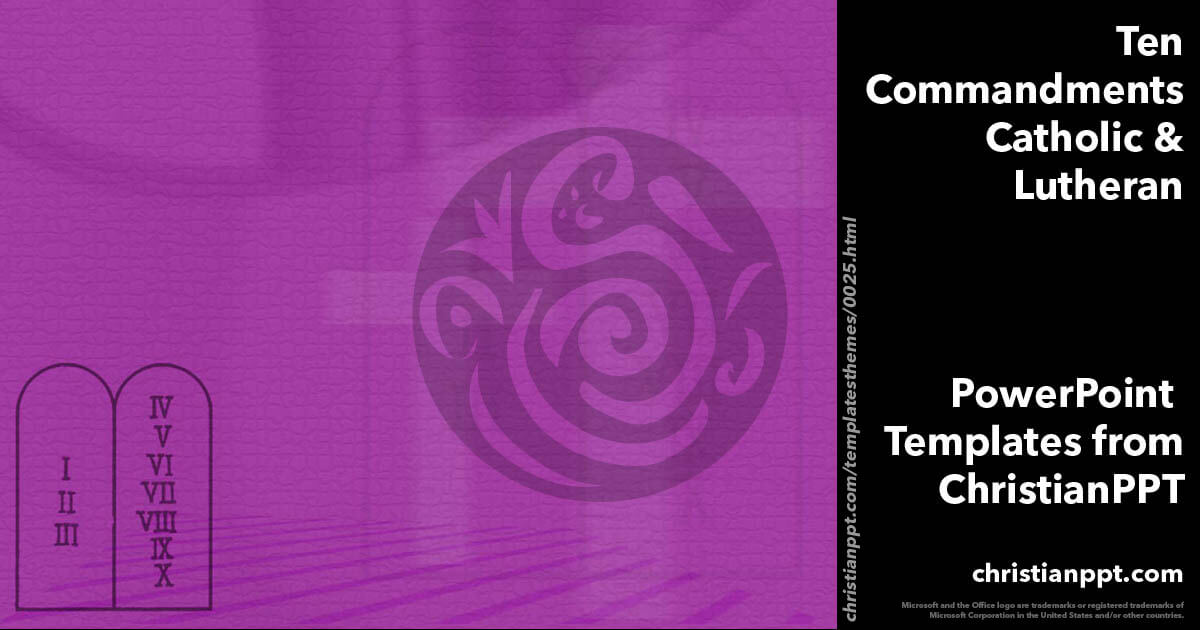 Ten Commandments Catholic & Lutheran 01 - Christian PowerPoint Templates