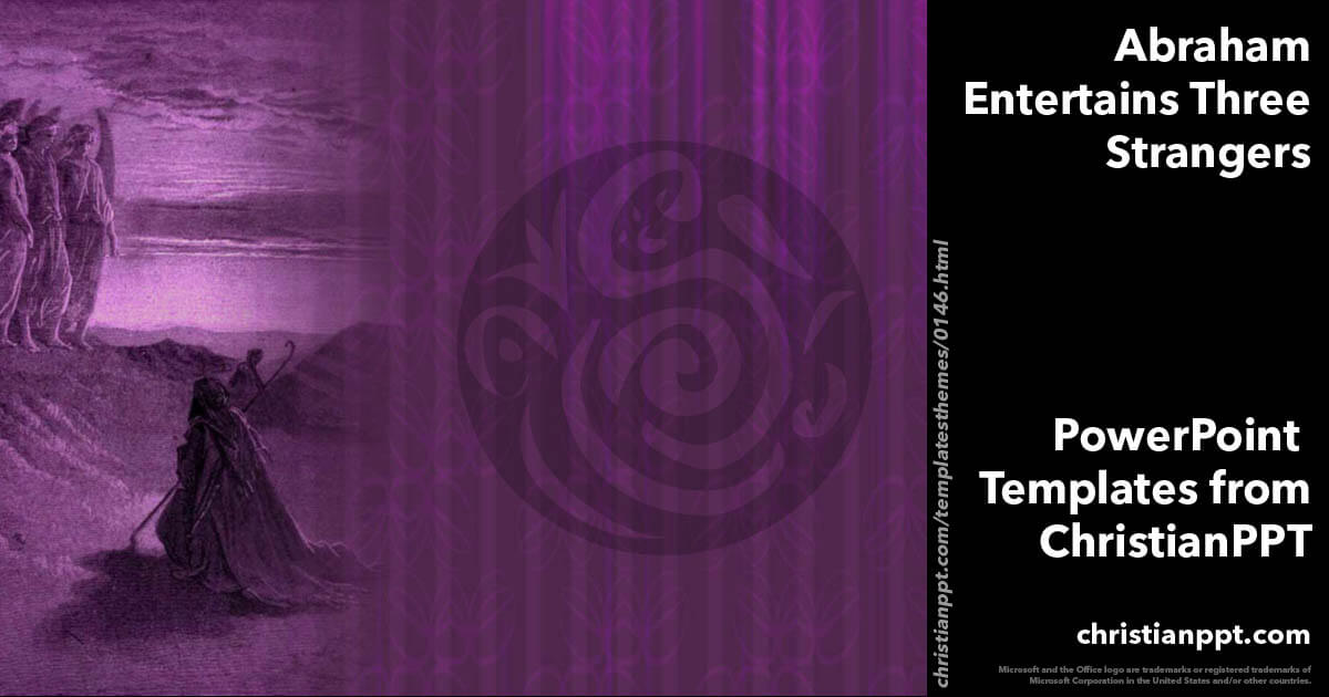 Abraham Entertains Three Strangers - Christian PowerPoint Templates