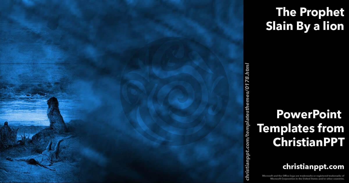 The Prophet Slain By a lion - Christian PowerPoint Templates